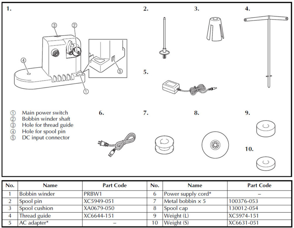 Brother PRBW1 Bobbin Winder for PR Series - SAVE Stores